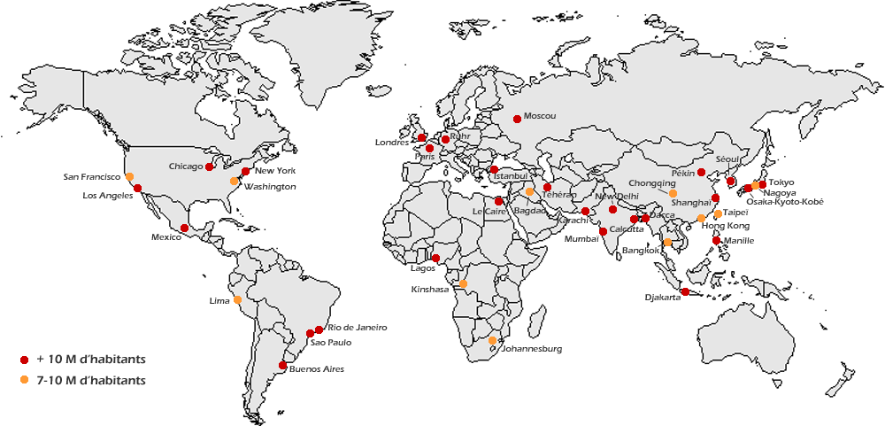 Les megapoles de ce monde